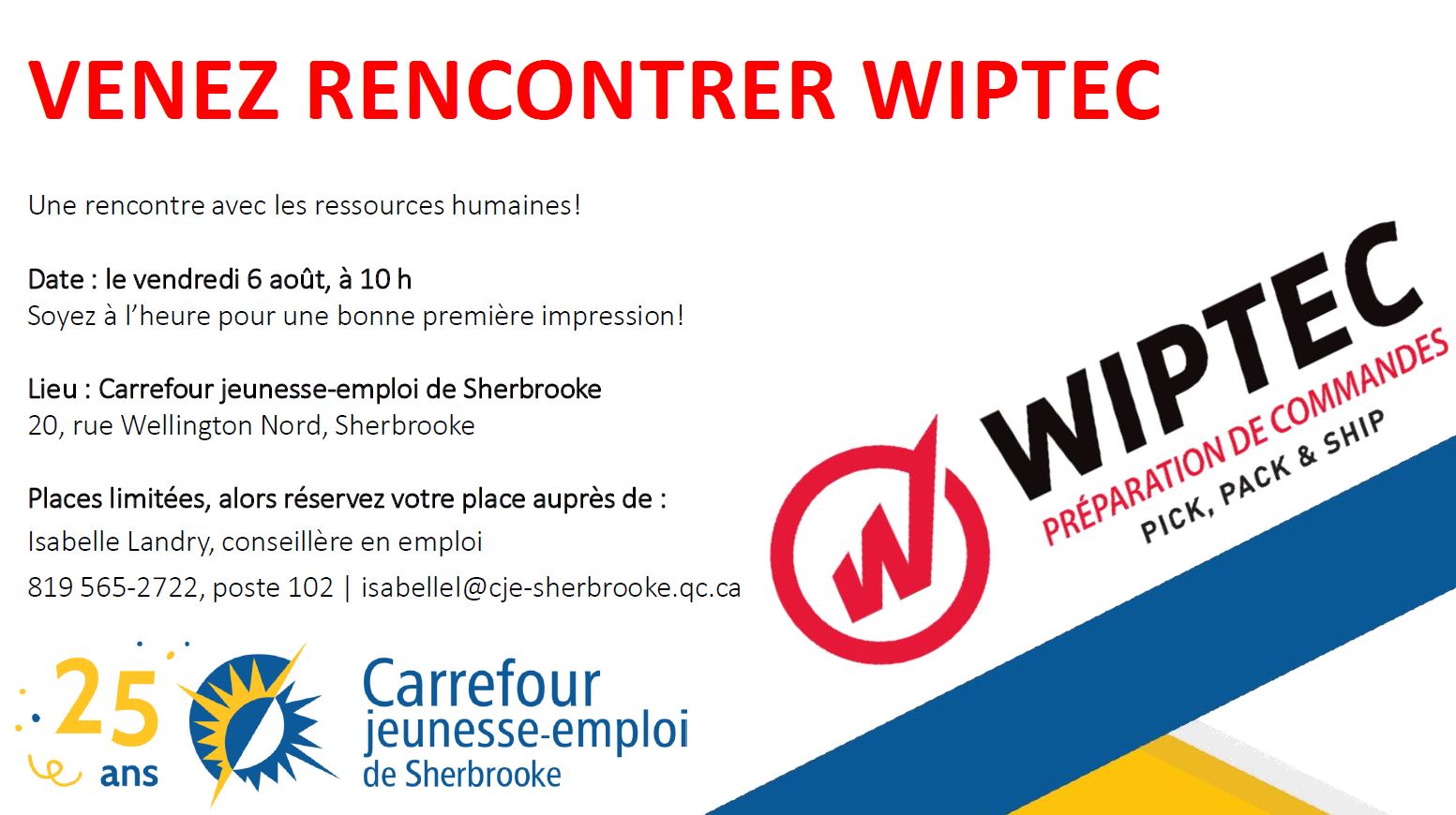 Café-rencontre avec l'employeur Wiptec - Carrefour jeunesse-emploi de ...